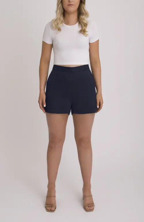 AAM THE LABEL High-waisted Relaxed Fit Short - Navy