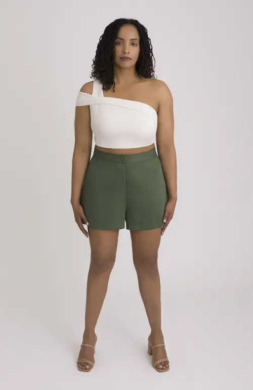 AAM THE LABEL High-waisted Relaxed Fit Short - Pine