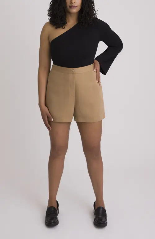 AAM THE LABEL High-waisted Relaxed Fit Short - Tan
