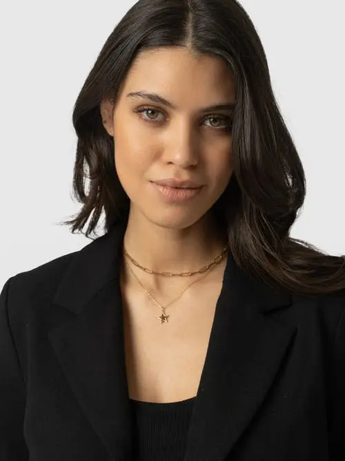 SAINT + SOFIA Astrid Cropped Blazer