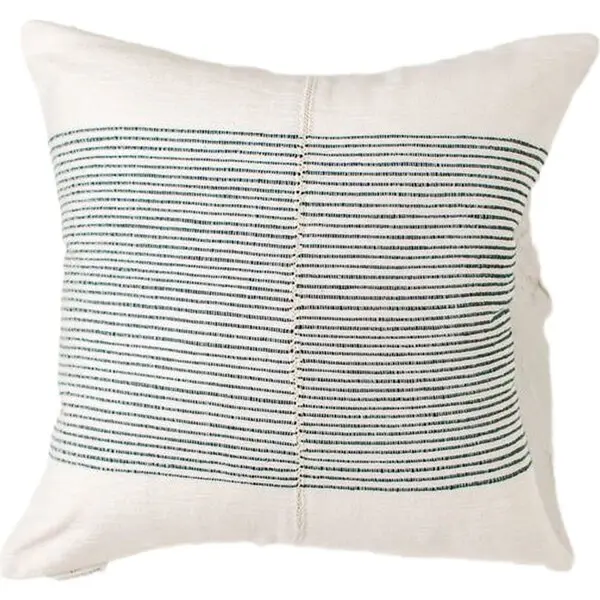CREATIVE WOMEN Riviera Hand-stitch Throw Pillow Cover - Navy