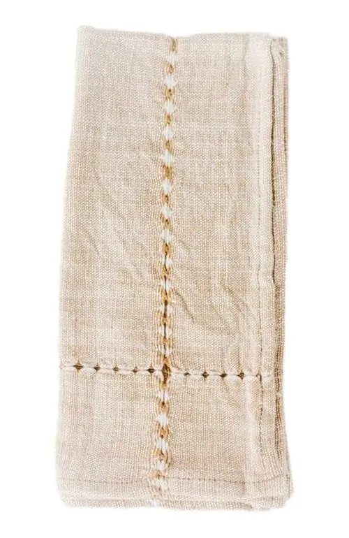 CREATIVE WOMEN Pulled Cotton Napkinsset Of 4 - Rattan