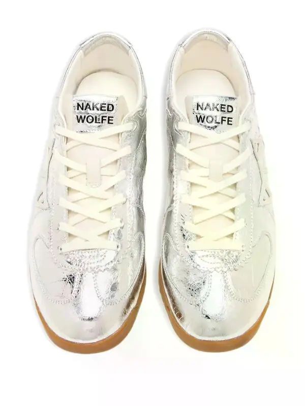 NAKED WOLFE Metallic Lace-up Sneakers