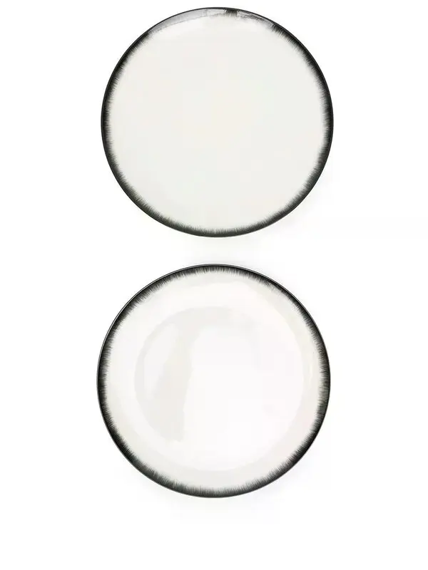 ANN DEMEULEMEESTER Set Of Two Ceramic Plates - White
