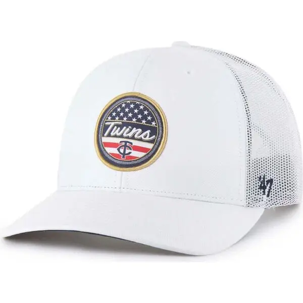 '47 Minnesota Twins Homage Adjustable Trucker Hat - White