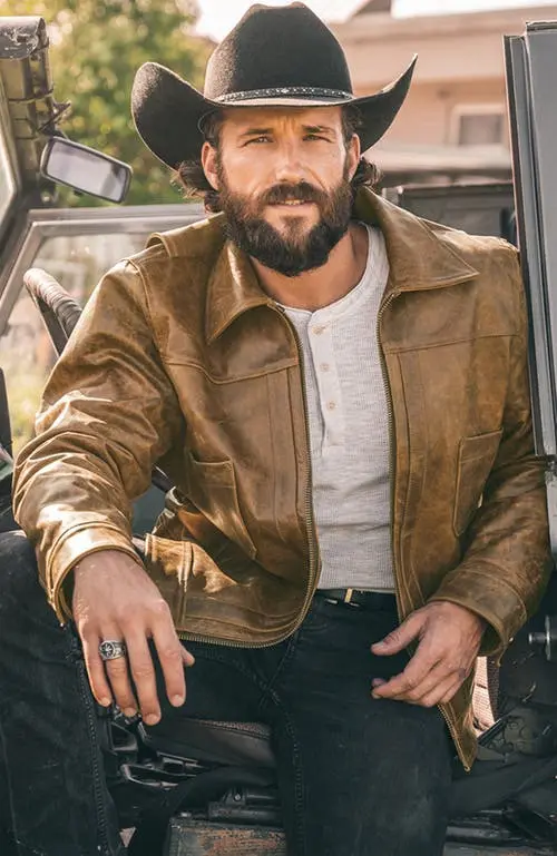 LAST WOLF Yellowstone Leather Work Jacket