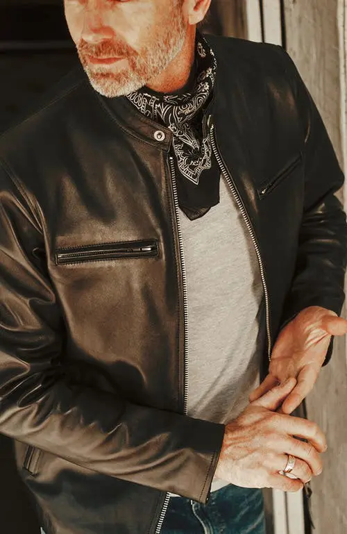 LAST WOLF Wheeler Peak Racer Leather Jacket