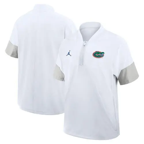 JORDAN BRAND Florida Gators 2025 Sideline Coaches Short Sleeve Jacket - White