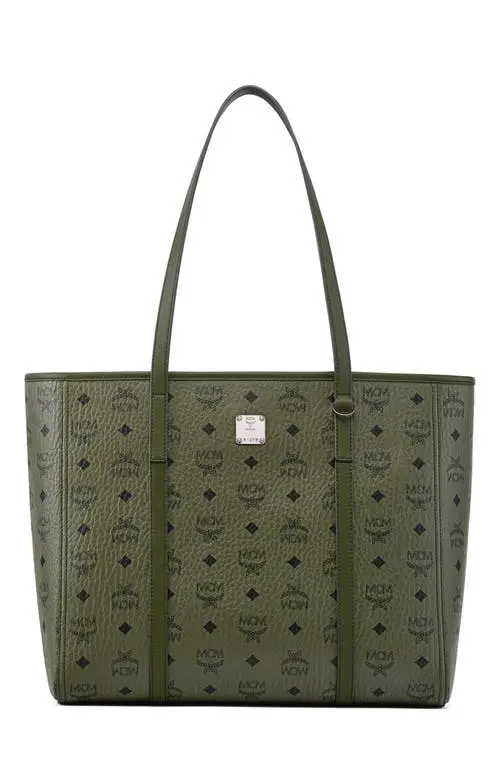 Mcm Toni Top-zip Shopper - Green