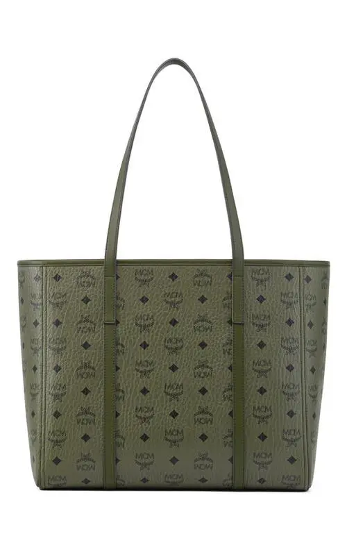 Mcm Toni Top-zip Shopper - Green