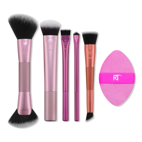 REAL TECHNIQUES Big Blends Energy Brush + Dual-sided Puff Set - One-color