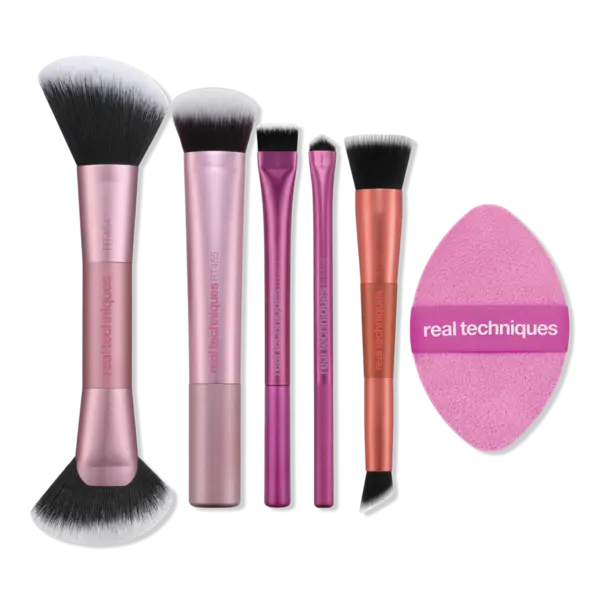 REAL TECHNIQUES Big Blends Energy Brush + Dual-sided Puff Set - One-color