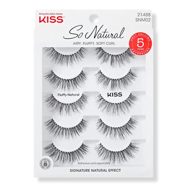 Kiss So Natural False Eyelashes - Fluffy Natural