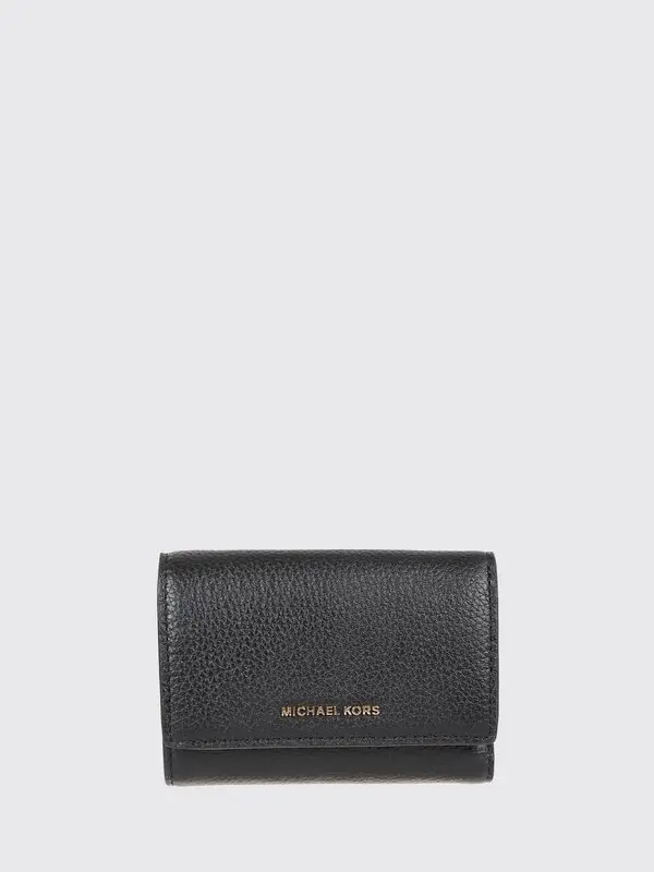 Michael Kors Bryant Tri-fold Wallet With Metal Logo And Button - Black 1