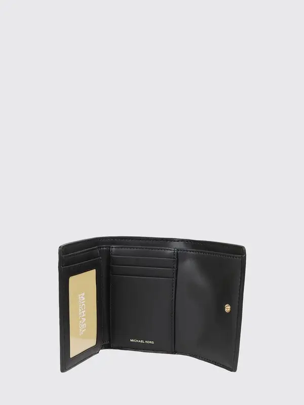 Michael Kors Bryant Tri-fold Wallet With Metal Logo And Button - Black 1
