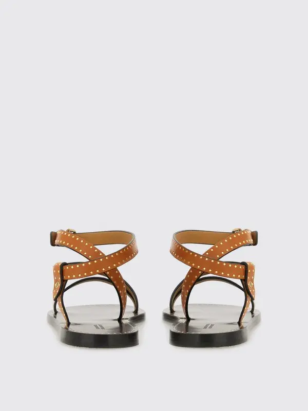 Isabel Marant Étoile Studded Flat Sandals - Brown