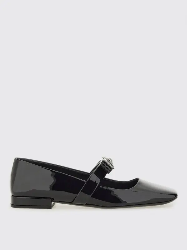 Versace Ballet Flats With Medusa Buckle Detail - Black
