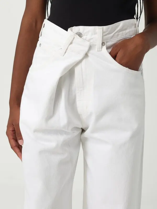 AGOLDE Wide Leg Trousers - Milk