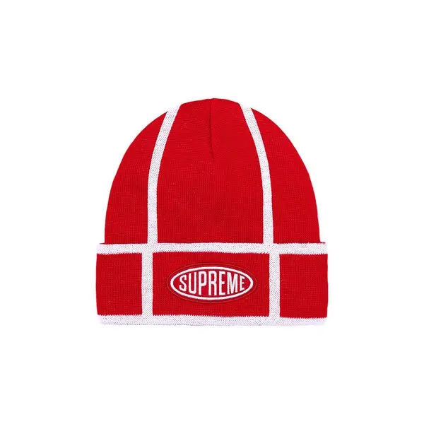 Supreme Grid Beanie - Red