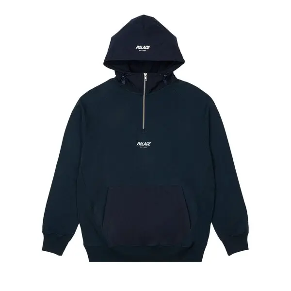 PALACE 1/4 Zip Cotton Panel - Blue
