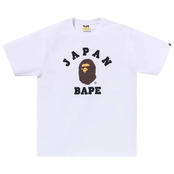 A BATHING APE Japan College City Tee - White
