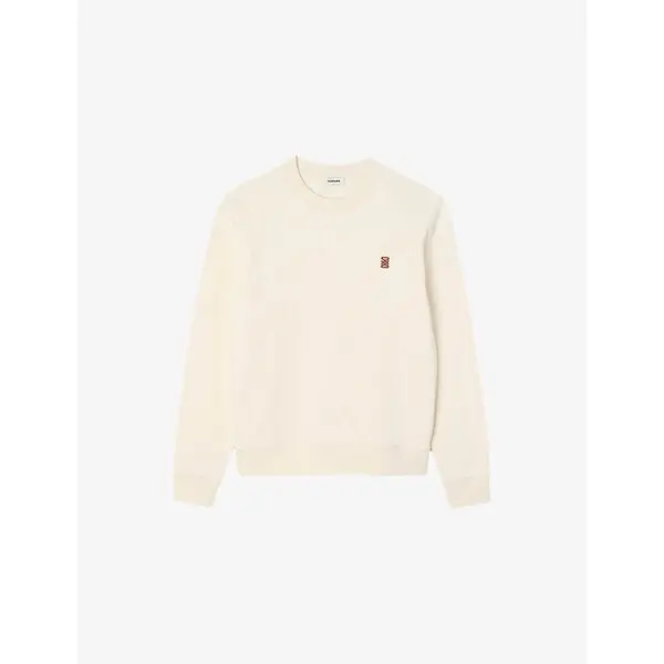Sandro Relaxed-fit Cotton Sweatshirt - Butter Cream