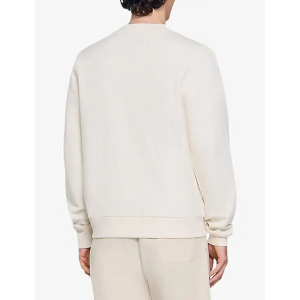Sandro Relaxed-fit Cotton Sweatshirt - Butter Cream