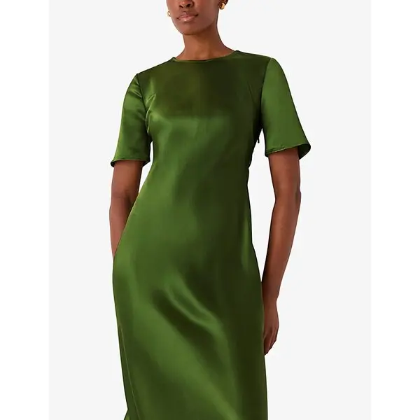 whistles green midi dress Whistles Misty Midi Dress Green Size 16