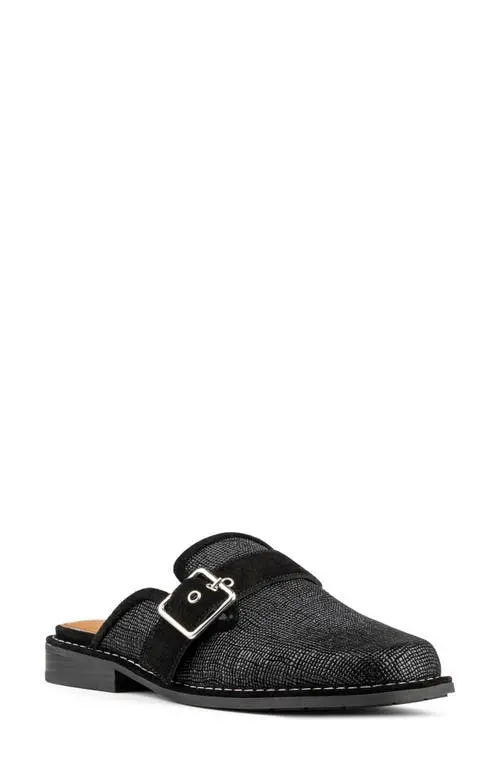 DONALD PLINER Buckle Mule - Black