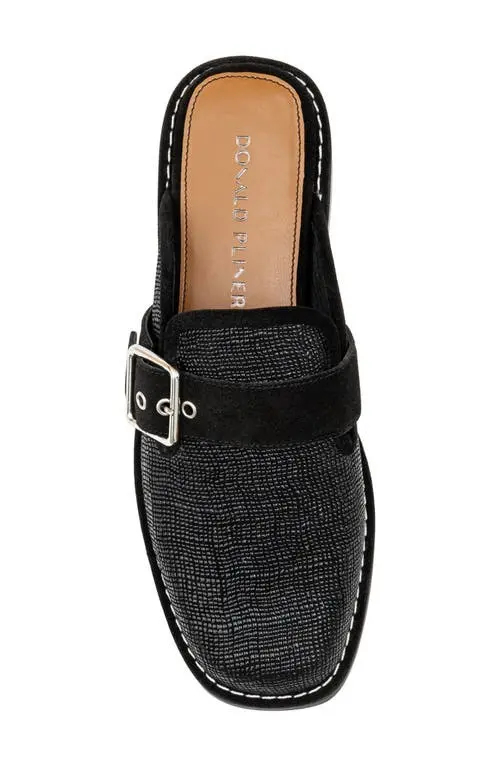 DONALD PLINER Buckle Mule - Black