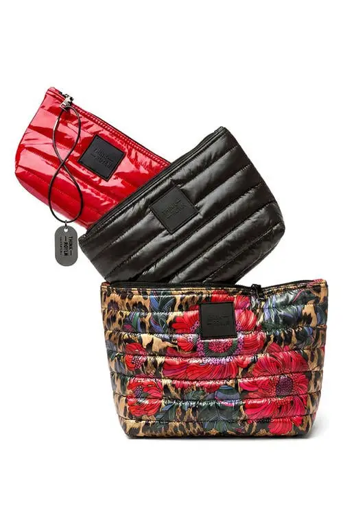 THINK ROYLN Travel Trio Organizational Pouches - Leopard Mult 3