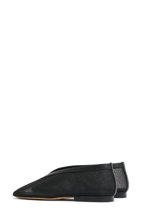 MANSUR GAVRIEL Square Toe Flat - Black
