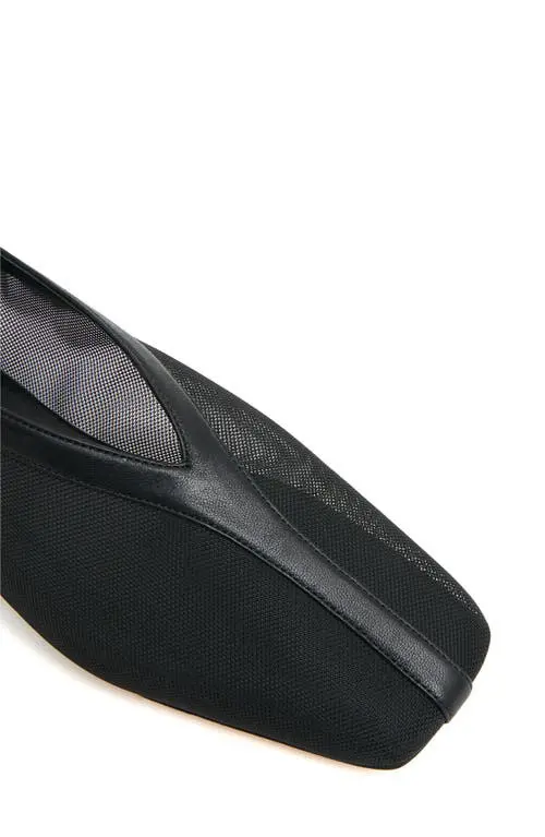 MANSUR GAVRIEL Square Toe Flat - Black