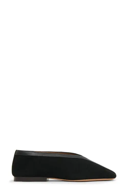MANSUR GAVRIEL Square Toe Flat - Black/black