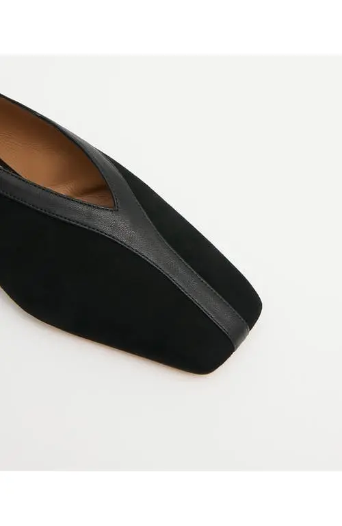 MANSUR GAVRIEL Square Toe Flat - Black/black