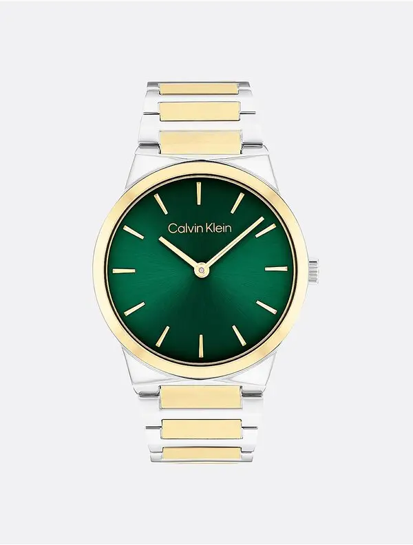 Calvin Klein Minimalist Integrated Link Bracelet 32mm Watch - Green