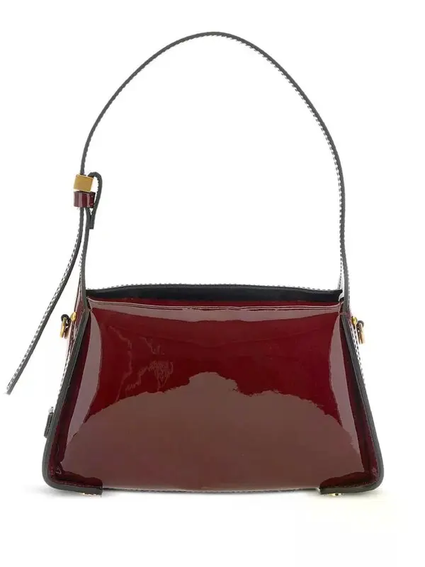 GIANNI CHIARINI Patent-finish Leather Shoulder Bag - Red