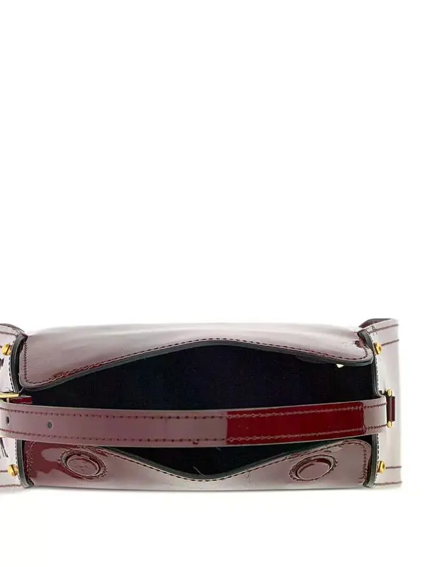 GIANNI CHIARINI Patent-finish Leather Shoulder Bag - Red