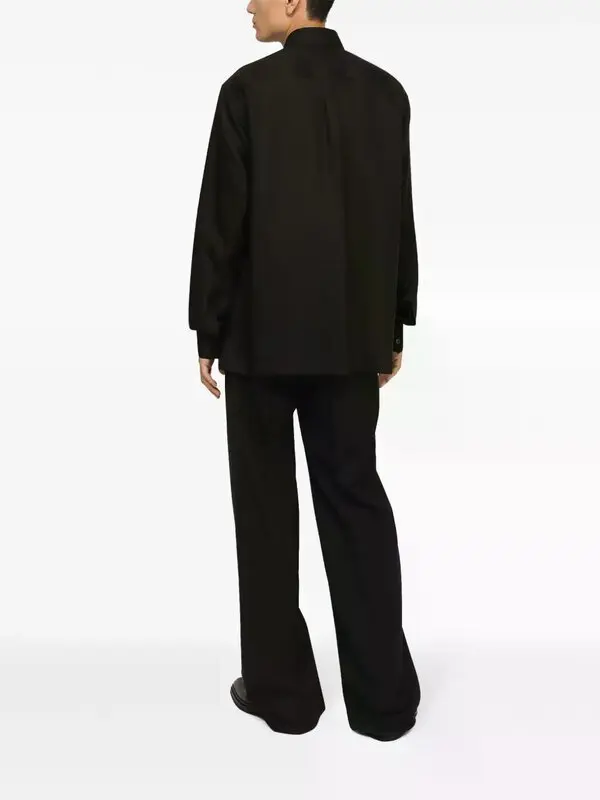 Dolce & Gabbana Long-sleeve Linen Shirt - Black
