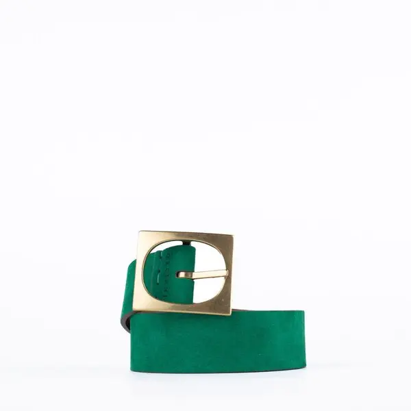 ORTIGNI Emerald Leather Belt - Green