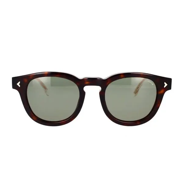 LOZZA Havana Green Round Sunglasses - Brown