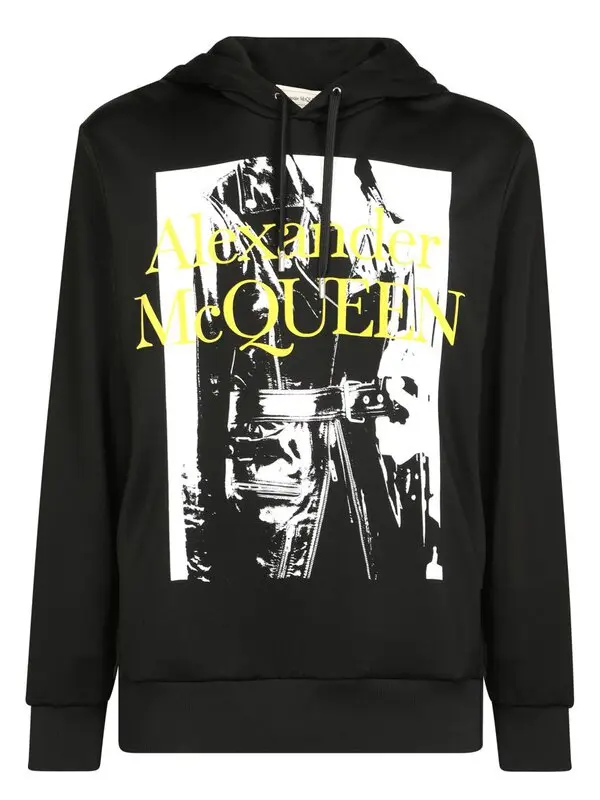 Alexander McQueen Printed Hoodie - Black