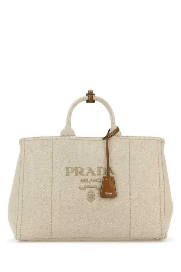 Prada Jardinière Extra Large Shopping Bag - Beige O Tan