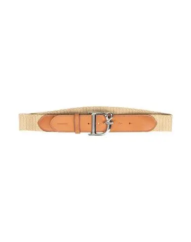 Dsquared2 Raffia And Leather Belt - Beige