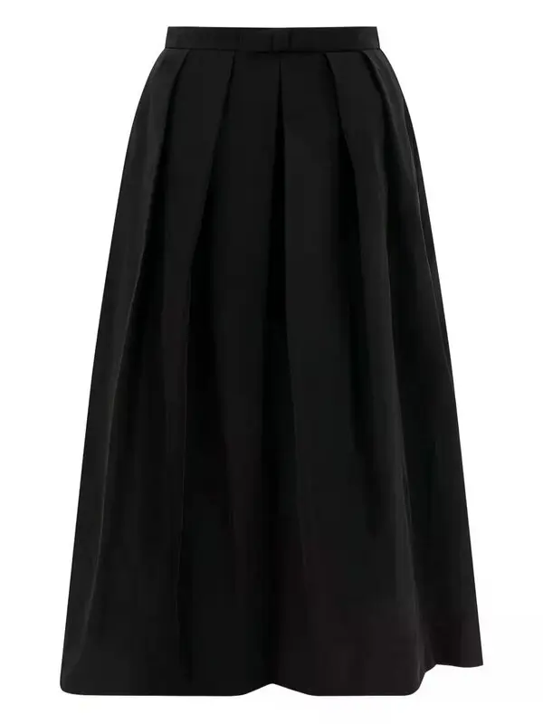 SANDBEIGE Pleated Midi Skirt - Black