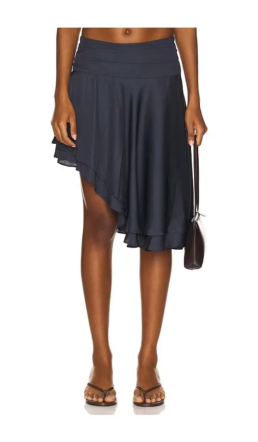 Lioness Asymmetrical Hem Midi Skirt