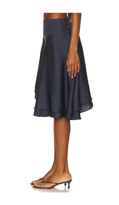 Lioness Asymmetrical Hem Midi Skirt