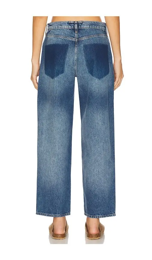 TRIARCHY Kelly Cropped Mid Rise Straight Leg Jeans