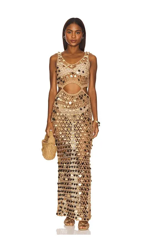 Superdown Elena Maxi Dress - Nude