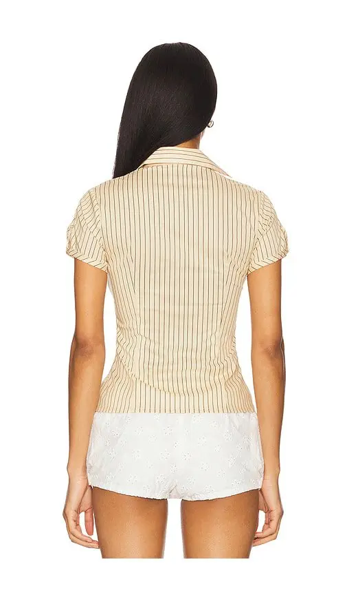 With Jéan Mikayla Short Sleeve Button-up Shirt